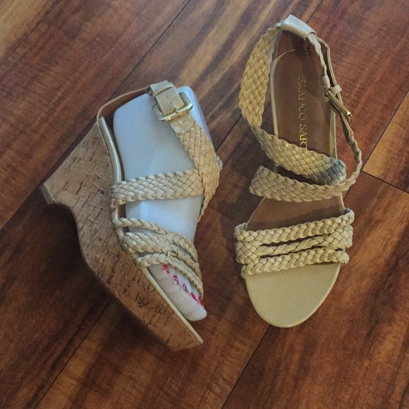 Franco Sarto | Shoes | Franco Sarto 3 Inch Wedge Light Tan Size 6 M ...
